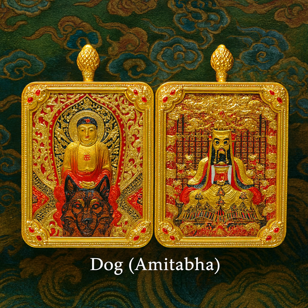 Dog Zodiac Guardian Talisman – Handcrafted & Taoist Blessed (Amitabha ...